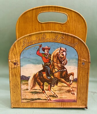 Vtg 1950's Roy Rogers Tin Lithograph Comic Book Corral, Comic Book ...