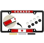 Car 4-hole Metal License Plate Frame - Canadian Flag | eBay