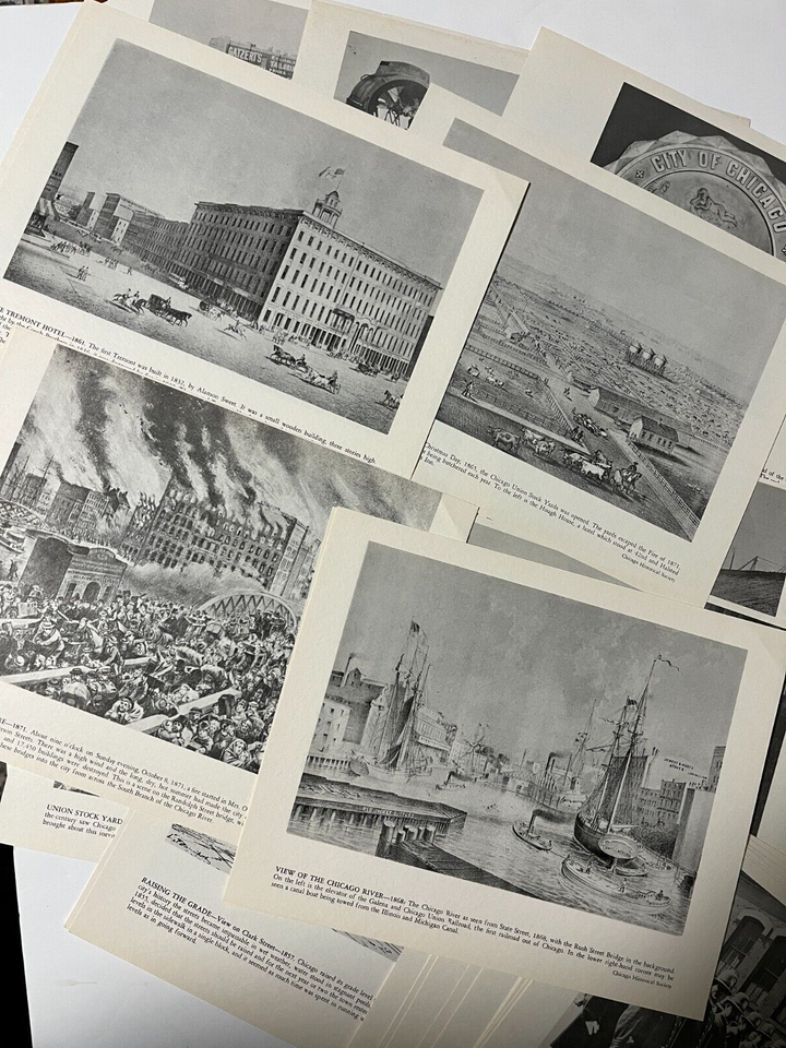 LOT of 30 Chicago Historical Society PRINTS of CHICAGO'S Historical ...