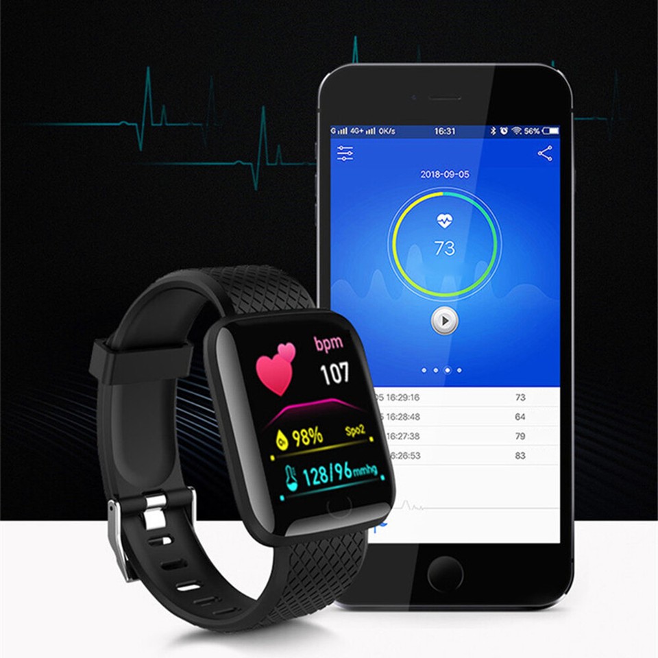 Smart Watch Bracelet Men Women Fitness Tracker Heart Rate for Android ...