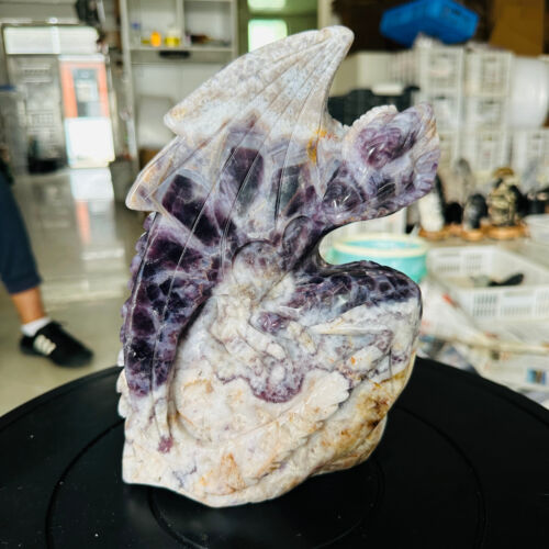 8.36LB Natural amethyst hand carved decorative crafts 3800g | eBay