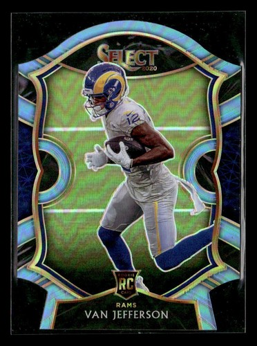 Van Jefferson 2020 Panini Select #71 Light Blue Prizm Die Cut Los ...