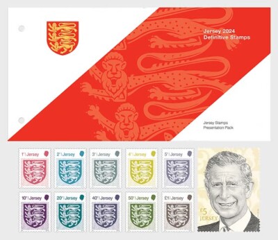 jersey 2024 Definitive Stamps The Crest coast arm HM King Charles III ...