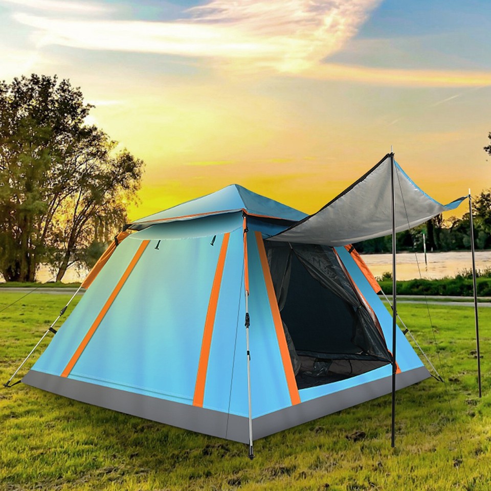 2-3 People Automatic Instant Pop Up Tent Camping Hiking Outdoor ...