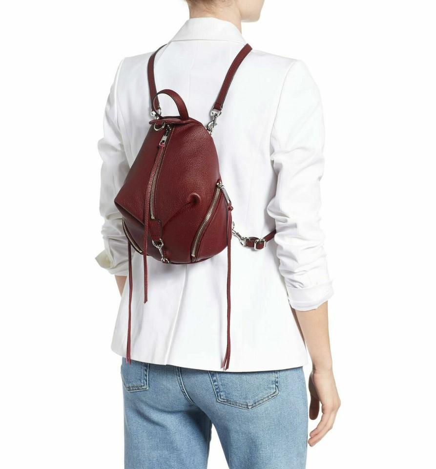 NWT Rebecca Minkoff Julian Mini Leather Backpack Black Grey Navy Pink ...