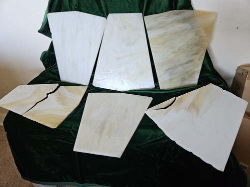 Antique, Vintage White Slag Glass Panels from Lamp Shade | eBay