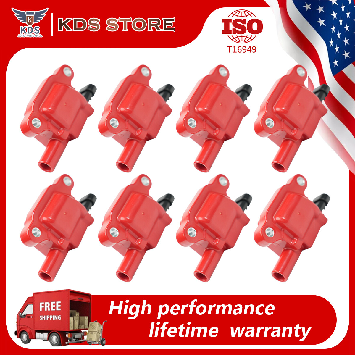 OEM 8X HQ Ignition Coils Pack For Chevy Silverado 1500 GMC V8 5.3L 6.0L ...