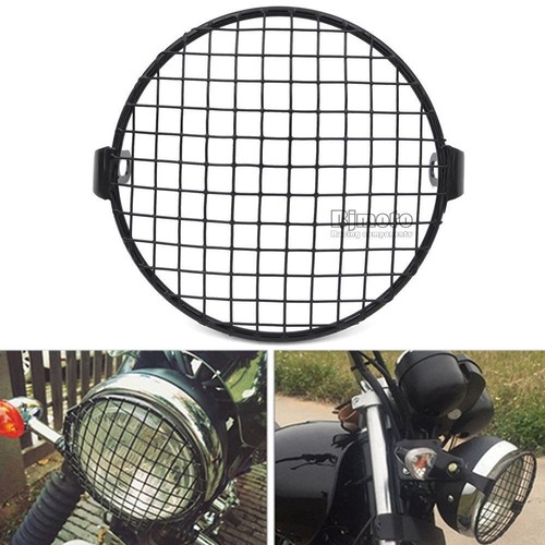 Universal 6.5'' Motorcycle Headlight Mesh Grill Guard Protector Cover ...