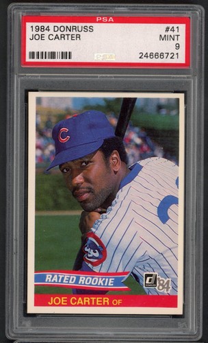 1984 Donruss Joe Carter Chicago Cubs #41 PSA 9 MINT Rookie Card | eBay
