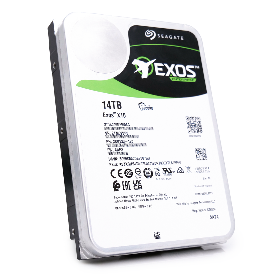 Seagate Exos X16 14TB 7.2K RPM SATA 6Gb/s 3.5" Enterprise HDD ...