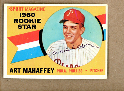 Art Mahaffey #138 Signed 1960 Topps Baseball Card Signature Autograph ...