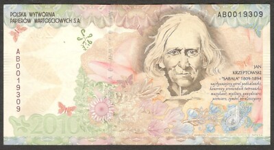 Poland Polska Test Note Jan Krzeptowski Music PWPW SA Banknote Hologram ...