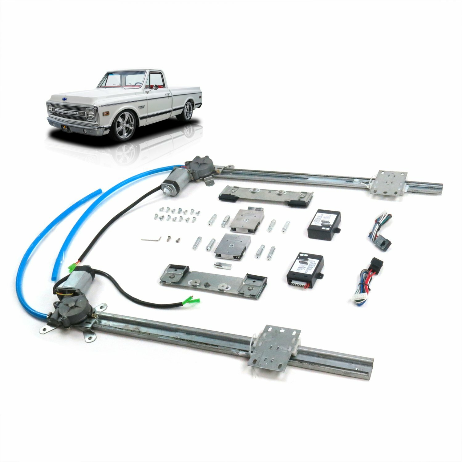 Chevy Truck 1967-72 Flat Glass 2-Door One Touch Power Window Conversion ...