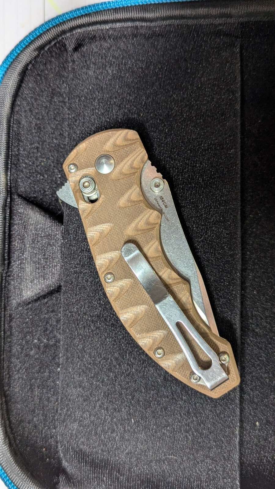 Benchmade Ball 300-1 Axis Flipper 3.18" Satin 154CM Butch Ball Tan G10 ...