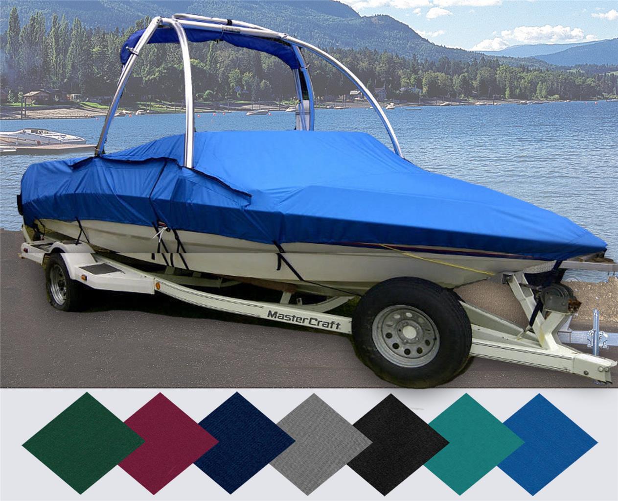 6.25oz SEMI-CUSTOM BOAT COVER FITS TIGE 21I TYPE R LTD TOWER SWPF I/B ...