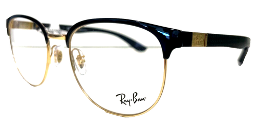 New Ray-Ban RB 8422 2890 Black/Gold Metal Frame Eyeglasses Demo Lens 52 ...
