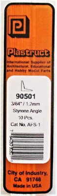 Plastruct 90501 AFS-1 Angles Styrene Structural Shapes 3/64 x 10" Long ...