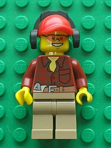 LEGO Minifig Flannel Shirt Pocket Belt Orange Sunglasses Ref cty0405 ...