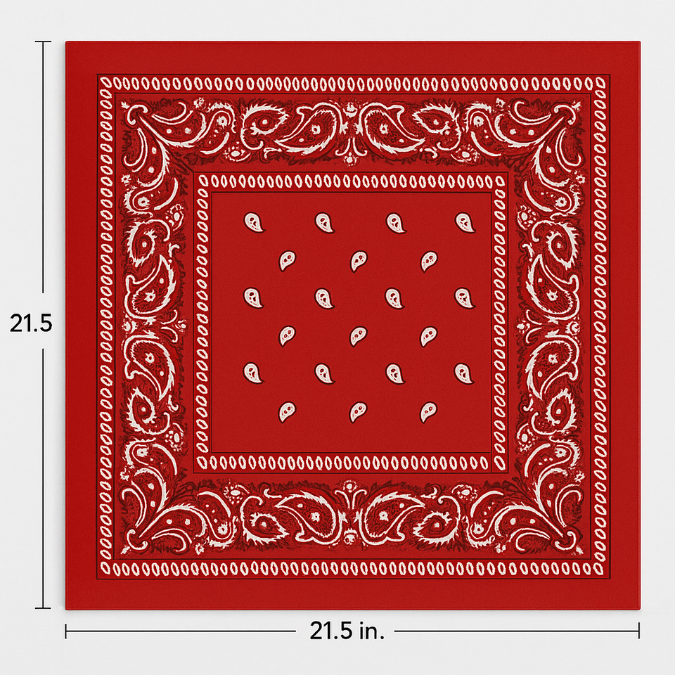 20 Pack Bandanas Paisley Print Cowboy Bandana Handkerchiefs Assorted ...