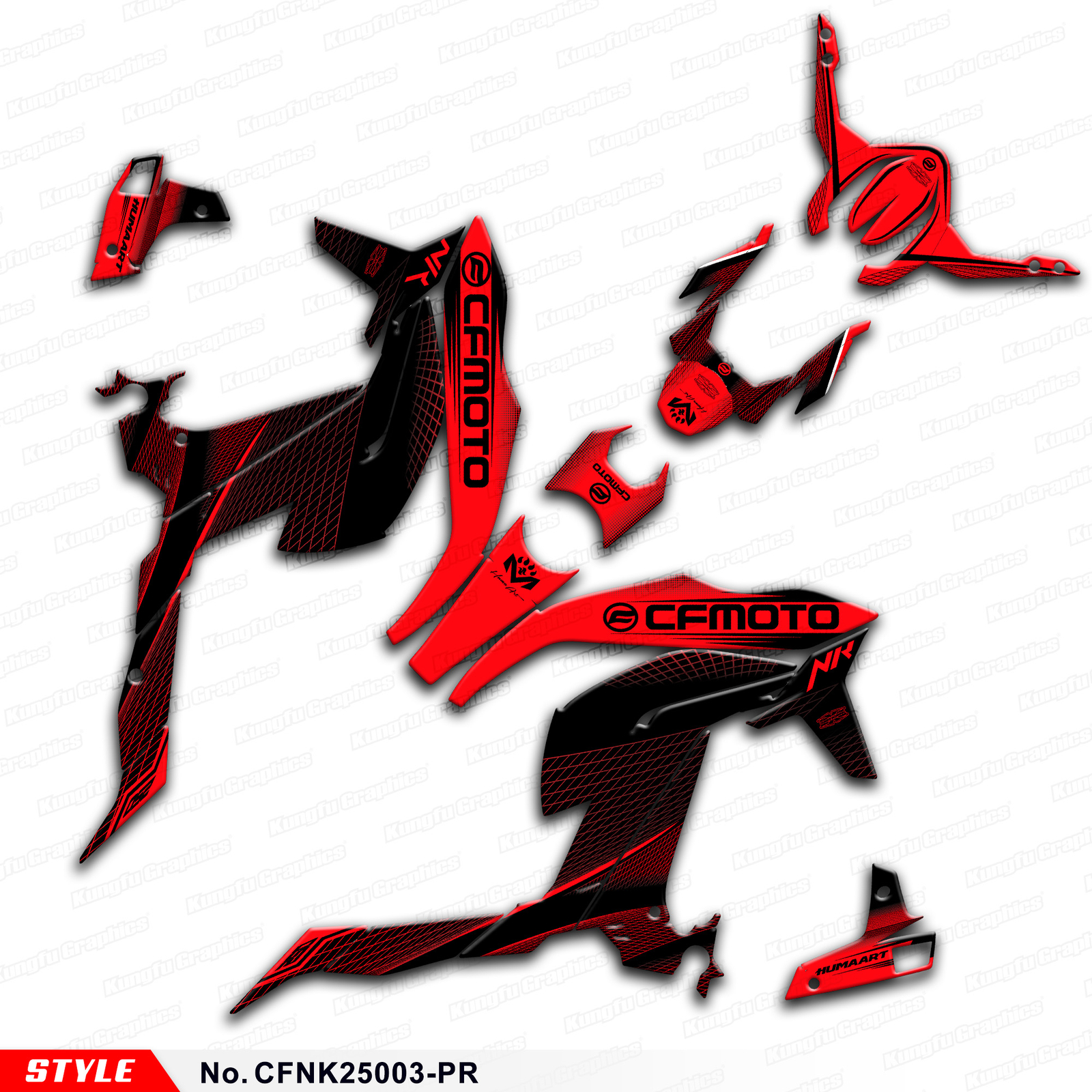 Motorcycle Decal Kit Vinyl Sticker Custom Graphics for CFMOTO 250 NK ...