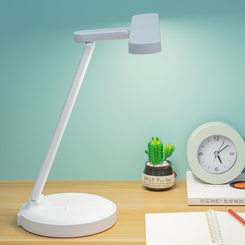 LED Desk Lamp Swing Arm Adjustable Lamp w/ Pen Box Eye-Caring Reading ...