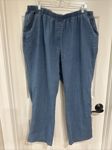 Allison Daley Plus Women's SZ 18WS Pull On Denim Pants Blue Light Wash ...
