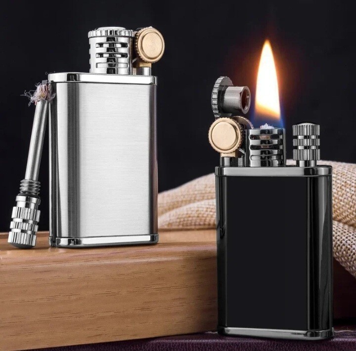 CHIEF Metal Wheel Windproof Kerosene Lighter W/ 10000 Ignition ...