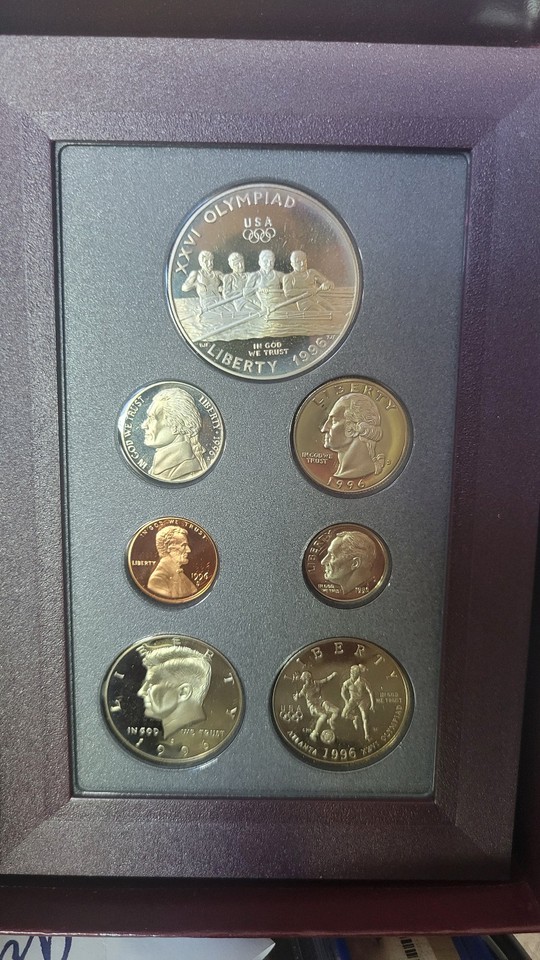 1996 US Mint Olympic Silver Prestige Proof Set Original Packaging & COA ...