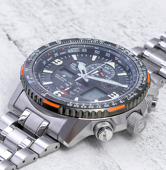 Citizen Promaster Skyhawk Super Titanium Sapphire World Time Watch ...