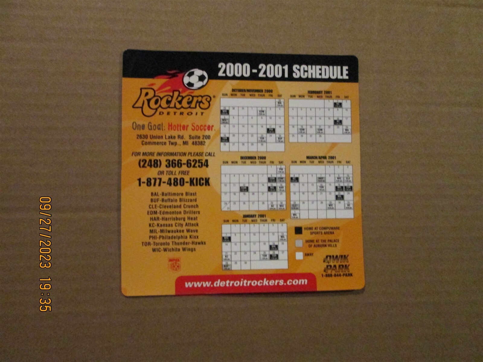 NPSL Detroit Rockers Vintage Defunct Circa 2000-2001 Team Logo Magnet ...