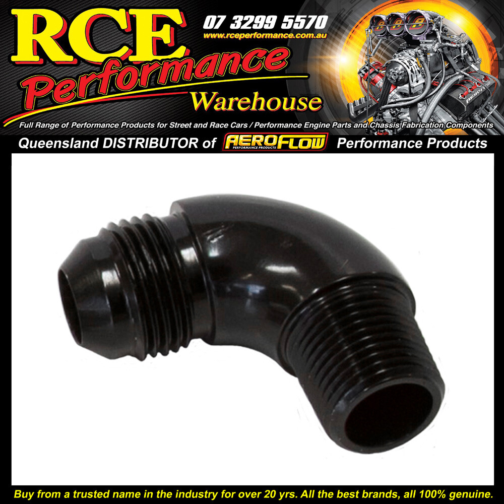 Aeroflow AF522-06BLK 90° 1/4" To-6An F/flow Blk No Restrict In Bend | eBay