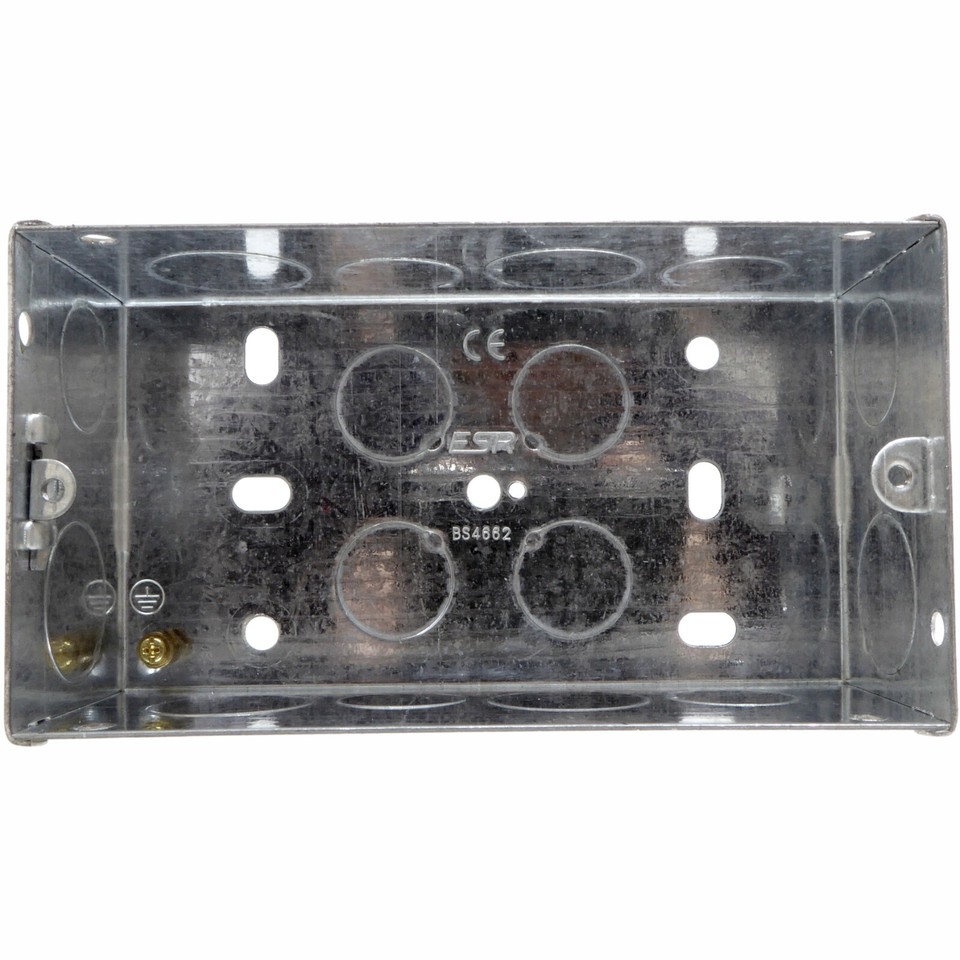 Metal Back Box 25mm 35mm 47mm 1G 2G Dual 1G+1G 2G+1G Galvanised Steel ...