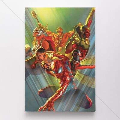 Avengers Alex Ross Poster Canvas Vol 7 #1 Superhero Marvel Comic Book ...