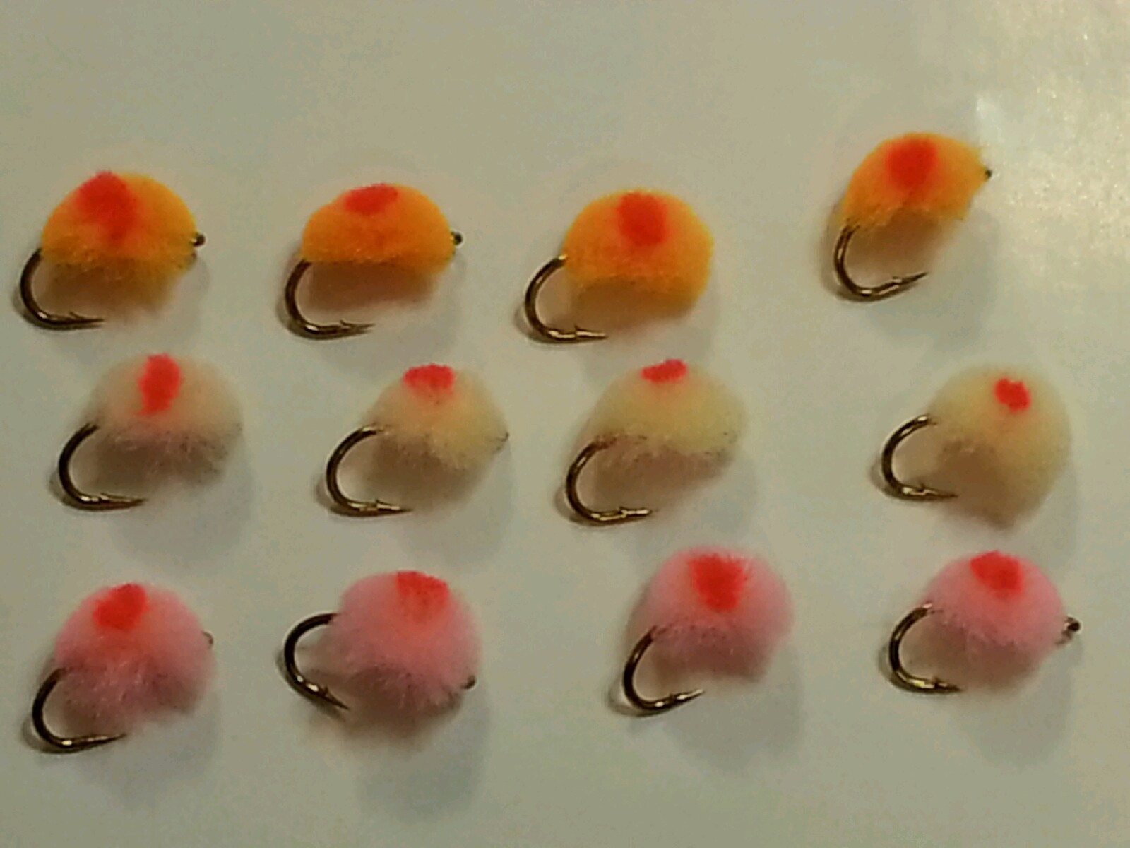 Fly Fishing Flies 12 Glo bug egg patterns size 10 (3 Colors) Trout ...