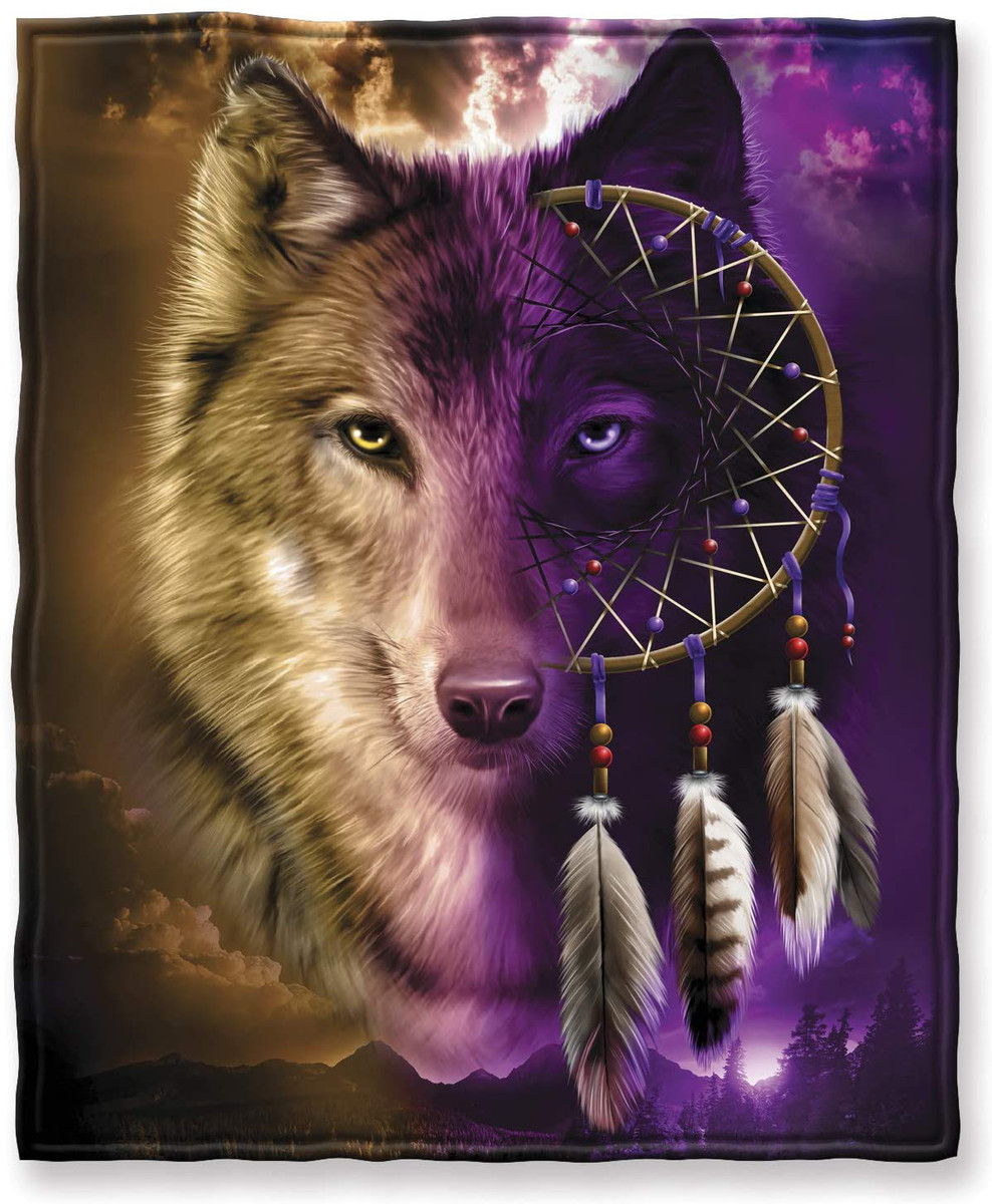 Dreamcatcher With Wolf Background