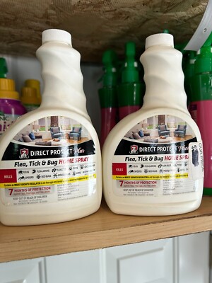 2-pack Direct Protect Plus Flea Tick bug home insecticide spray ...