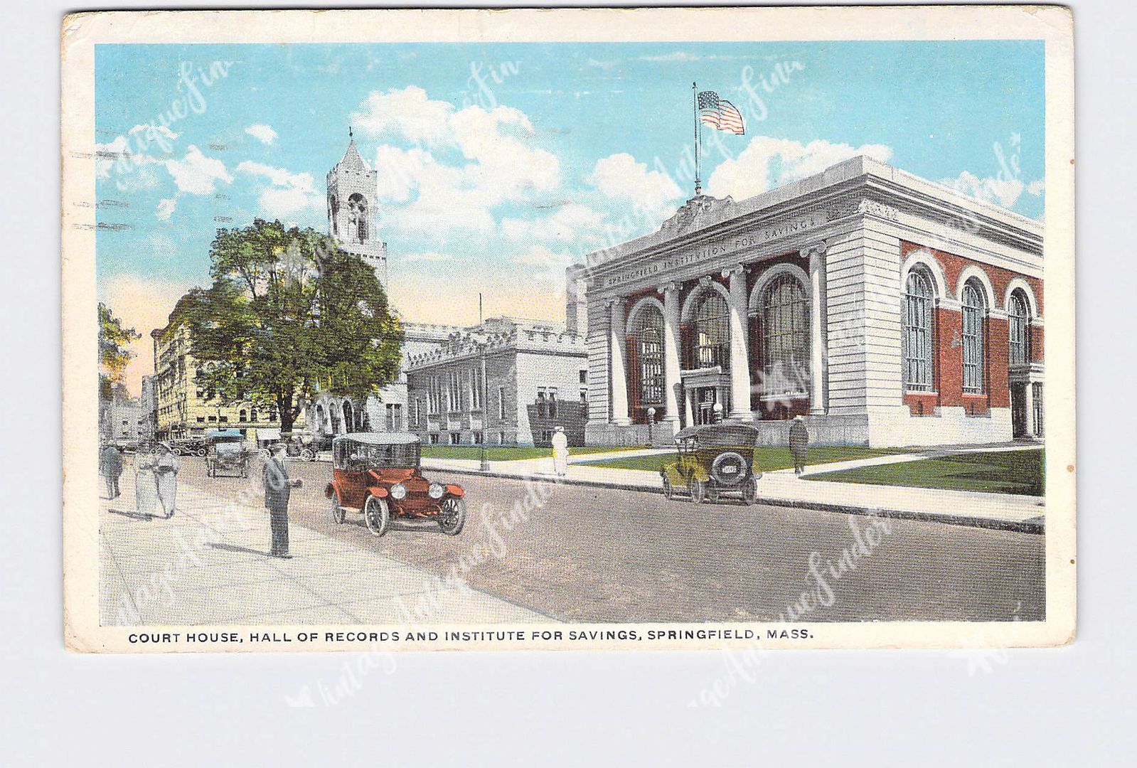 PPC Postcard MA Massachusetts Springfield Court House Hall Of Records Institute | eBay