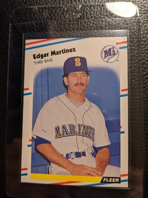 1988 FLEER #378 EDGAR MARTINEZ SEATTLE MARINERS ROOKIE CARD RC HOF | eBay