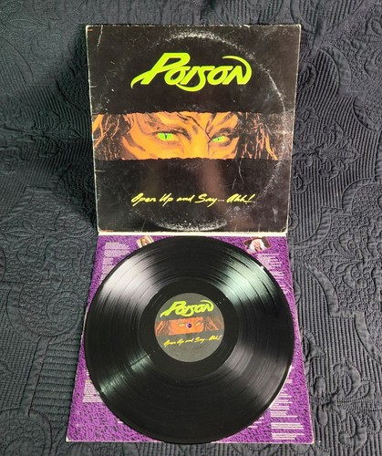 Poison - Open Up and Say...Ahh! (VG) 12” Vinyl LP Record 1988 Original ...