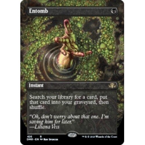 Entomb (borderless) M/NM Magic: The Gathering MTG Dominaria Remastered ...