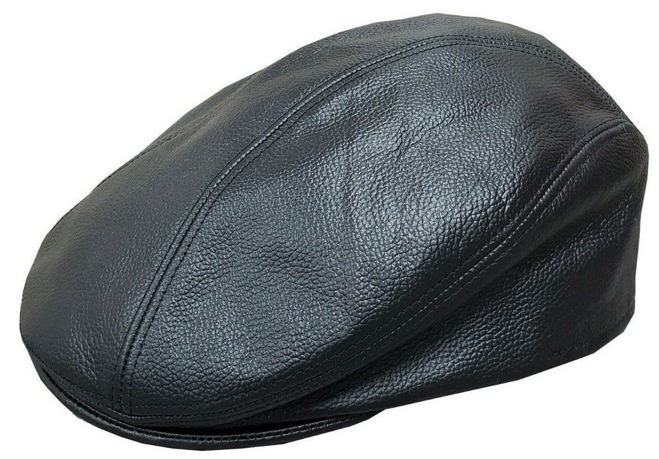 Emstate Genuine Leather Ascot Ivy Flat Cap Made in USA Assorted Colors ...