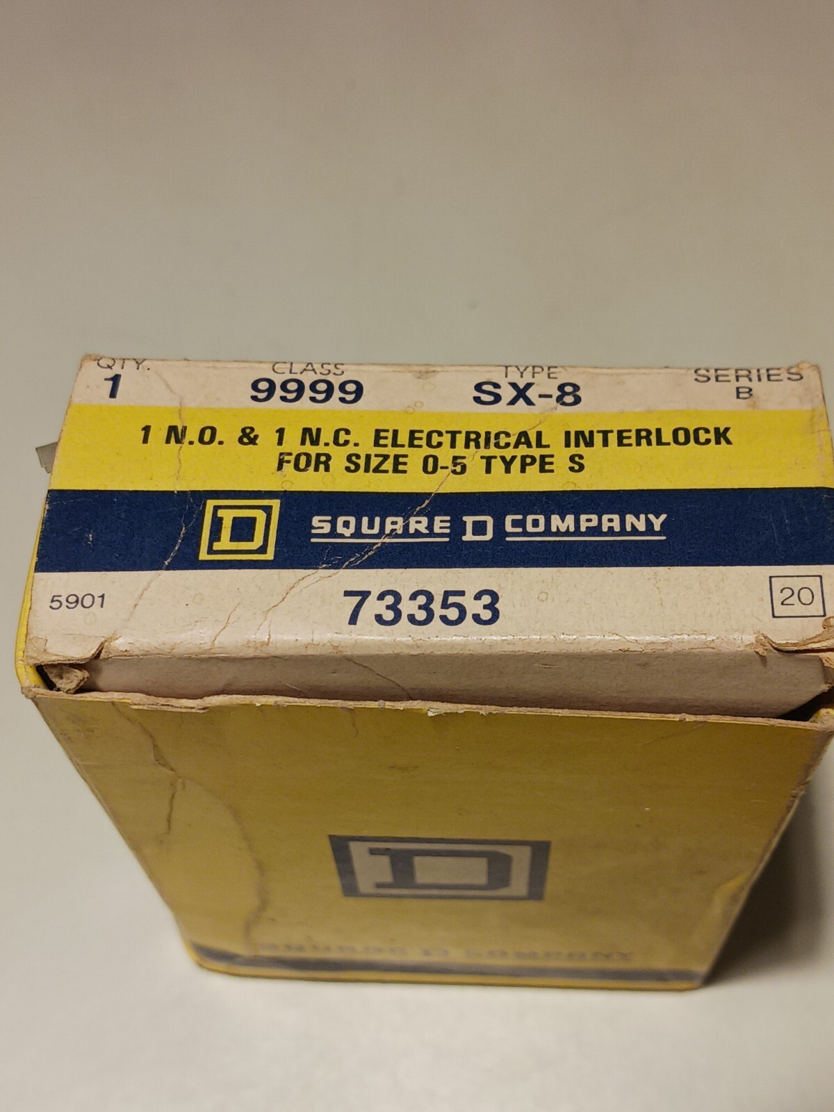 SQUARE D INTERLOCK CLASS 9999 TYPE SX-8 SERIES B, 1-N/O & 1-N/C | eBay
