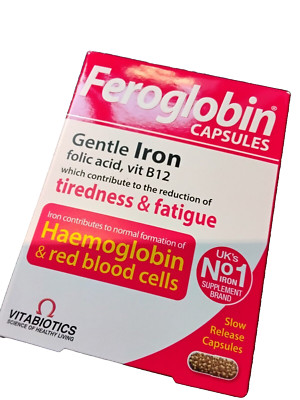 Vitabiotics Feroglobin 30 slow release capsules tiredness & fatigue ...