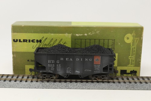 HO Ulrich 36' Twin Hopper w/ Coal Load Reading RDG 80597 Black RTR ...