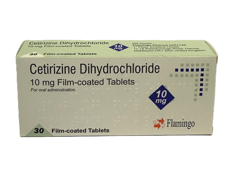 Cetirizine 10mg Antihistamine Allergy Relief Hay Fever & Pet Allergies ...
