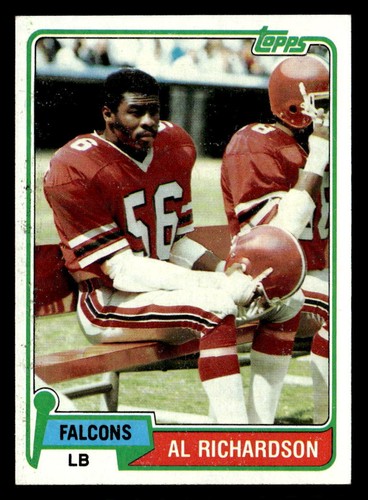 Al Richardson 1981 Topps Rookie Card #292 Atlanta Falcons | eBay