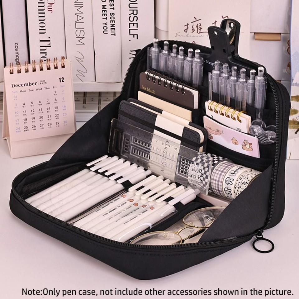 12-Layer Pen Bag Large Capacity Pen Storage Bag Pencil Case Student | eBay