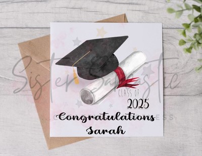 Personalised Graduation Card Class of 2025 School Leavers Gift ...