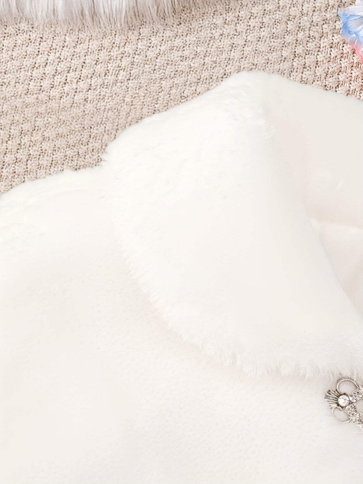 Girls' Elegant Fleece-Lined Winter Cape | eBay