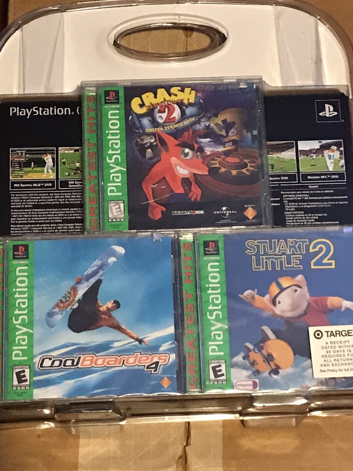Playstation One Ps1 PS One Sealed Console & 3 Games Crash Bandicoot 2 ...